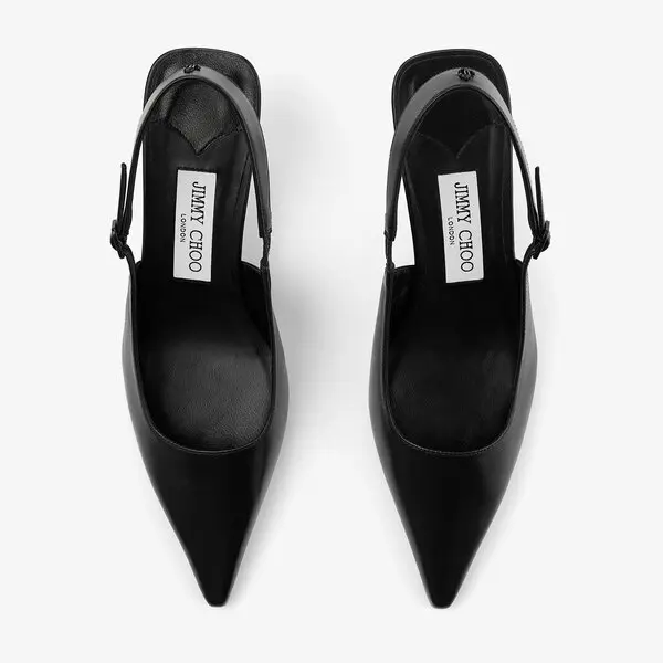 JIMMY CHOO Amel 50 Nappa Leather Slingback Pumps