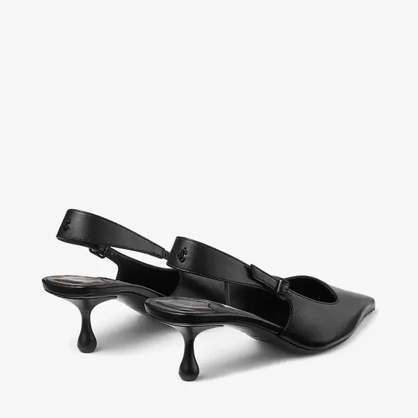 JIMMY CHOO Amel 50 Nappa Leather Slingback Pumps