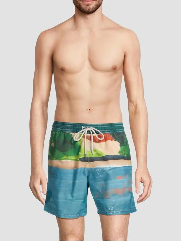 Vilebrequin Moorea Abstract Swim Trunks - Chambray