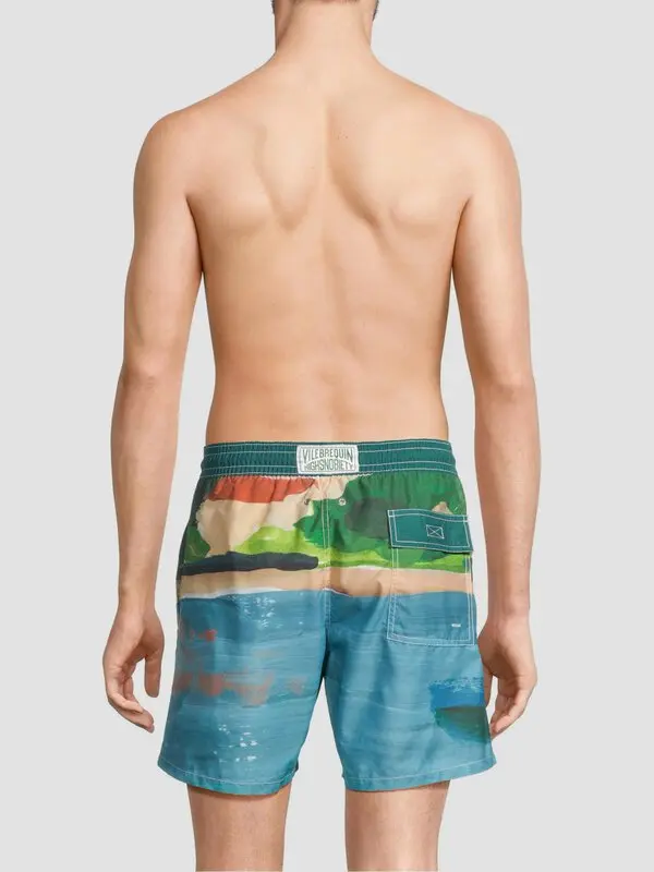 Vilebrequin Moorea Abstract Swim Trunks - Chambray