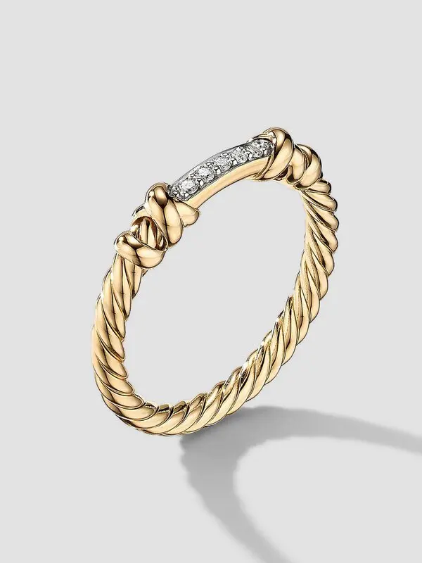 David Yurman Petite Helena Wrap Ring In 18k Yellow Gold