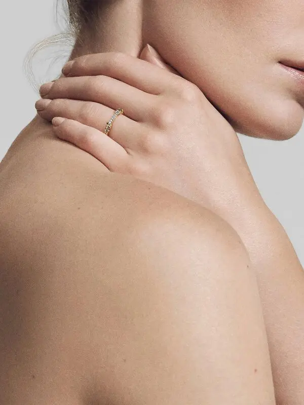 David Yurman Petite Helena Wrap Ring In 18k Yellow Gold