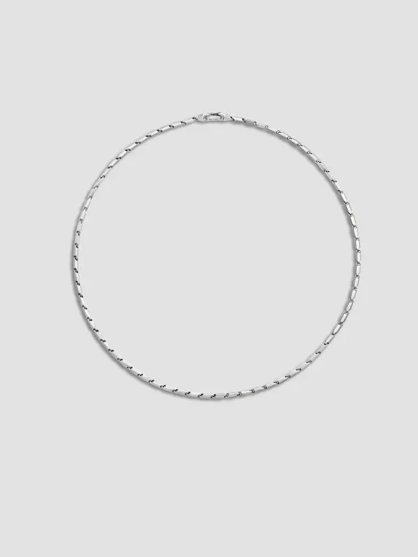 David Yurman Faceted Link Necklace In Sterling
