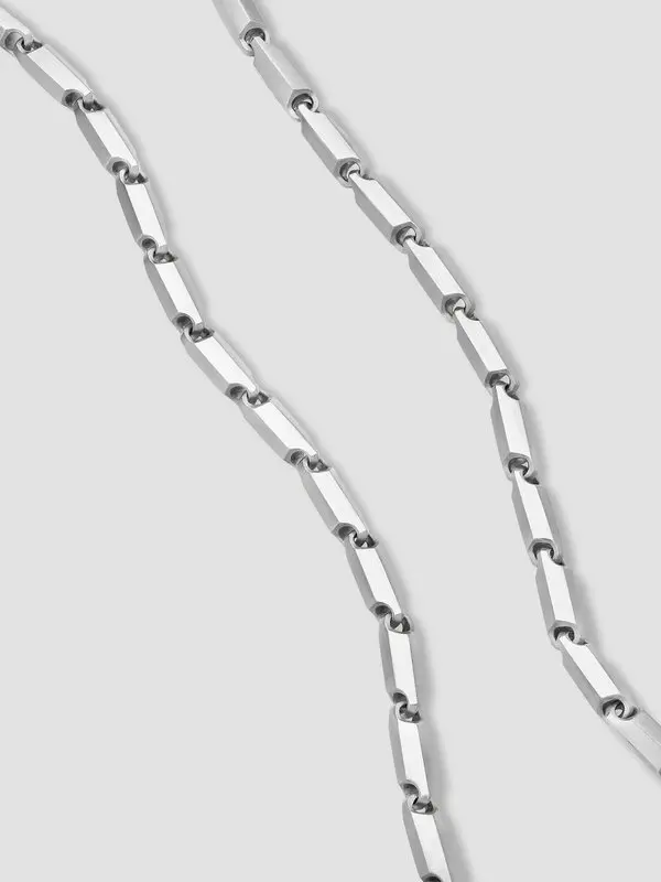 David Yurman Faceted Link Necklace In Sterling