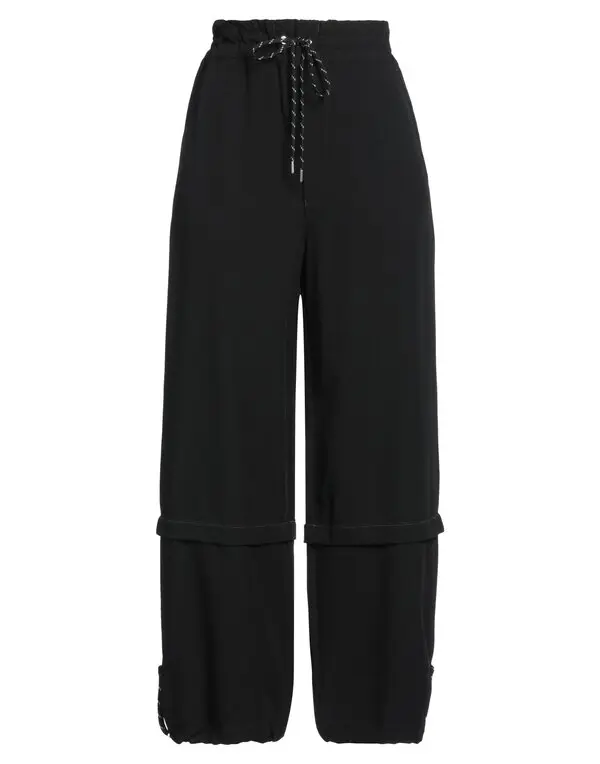 High Wide-leg Pants - Black