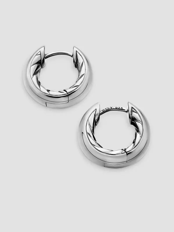 David Yurman Mercer Micro Hoop Earrings In Sterling