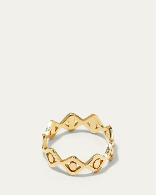 SYDNEY EVAN 14k Yellow Evil Eye Eternity Ring