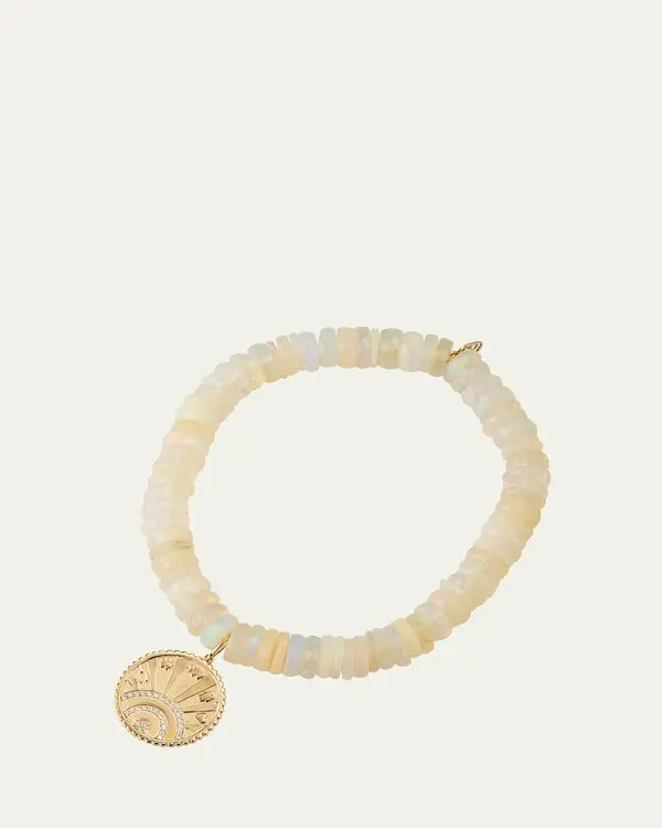 SYDNEY EVAN 14k Gold Diamond Luck Coin Bracelet - Yellow