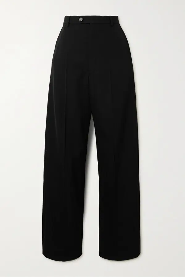 Balenciaga Wool-barathea Wide-leg Trousers