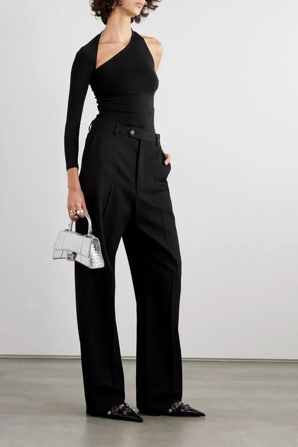 Balenciaga Wool-barathea Wide-leg Trousers