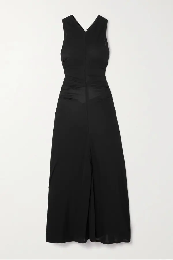 Bottega Veneta Cutout Embellished Gathered Maxi Dress