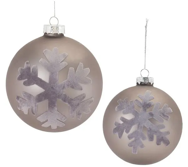 MELROSE Ball Ornament Snowflake - One-color