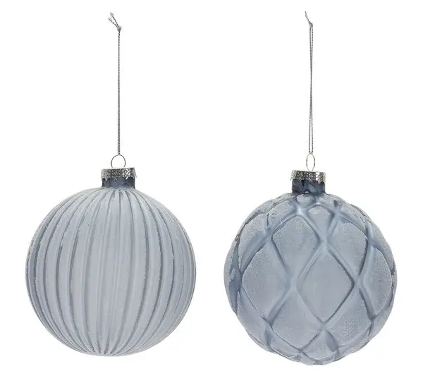 MELROSE Frosted Glass Ball Ornament - One-color