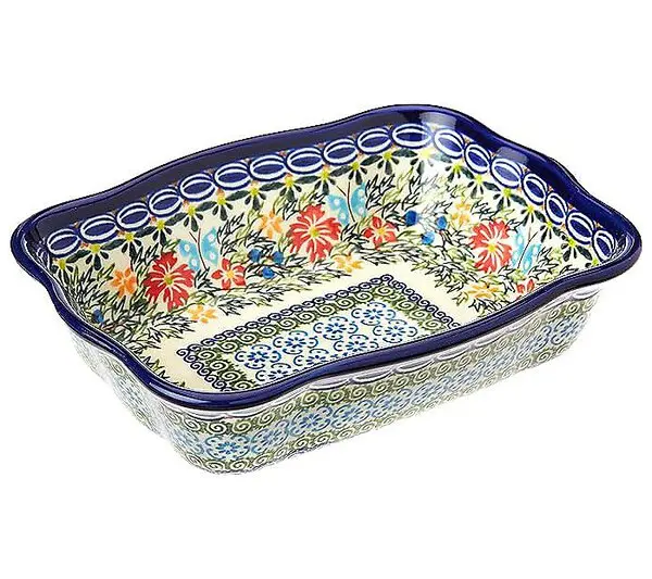 LIDIA'S POLISH POTTERY Small Fala Baker - One-color