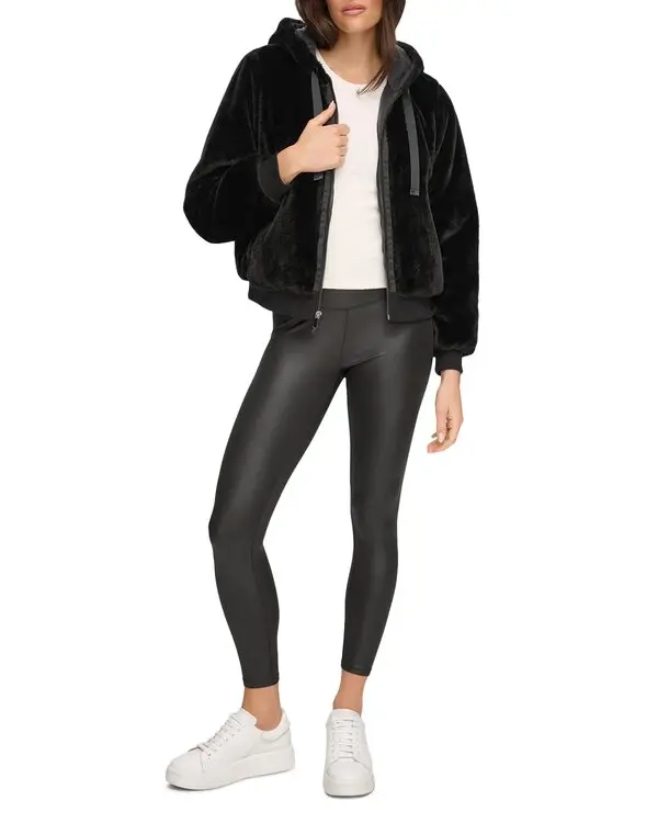 Marc New York Faux Fur Zip Up Hoodie