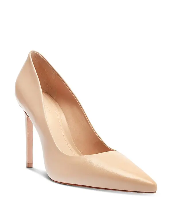 Schutz Lou Pointed Toe High Heel Pumps - Beige