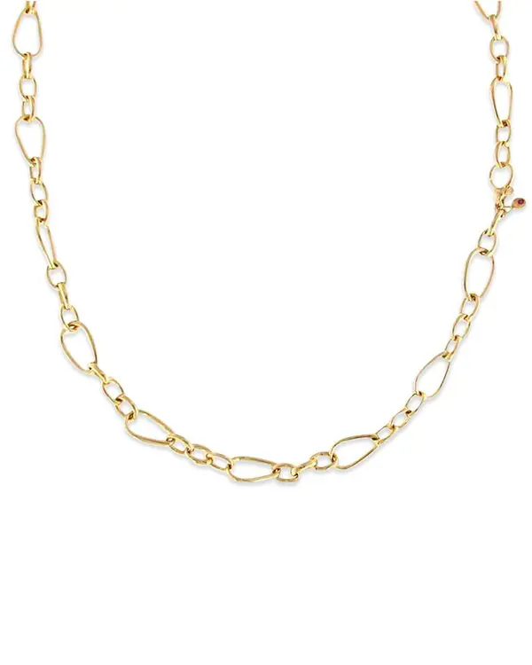Roberto Coin 18k Yellow Alternating Chain Necklace - Gold