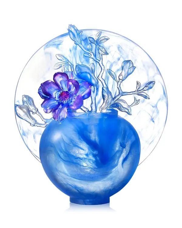 LIULI World Of Beautiful Compassion Crystal Figure - Blue
