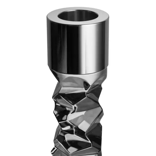 ORREFORS Carat Candlestick Holder, Large - Graphite