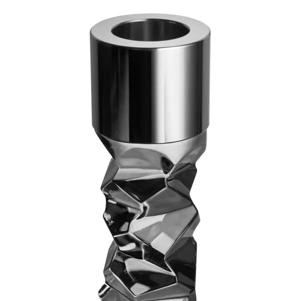 ORREFORS Carat Candlestick Holder, Small - Graphite
