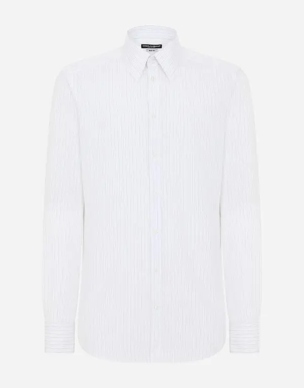 Dolce & Gabbana Striped Cotton Martini-fit Shirt - Multicolor