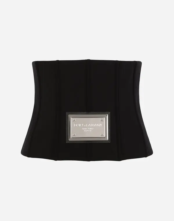 Dolce & Gabbana Technical Jersey Corset Belt With Tag - Black