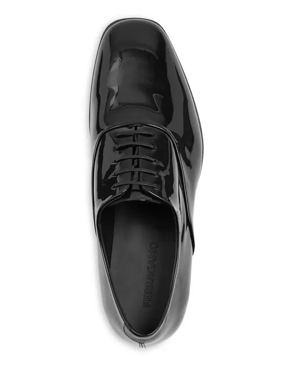 Ferragamo Denzel Patent Leather Oxford Shoes - Nero - 50  display picture 2