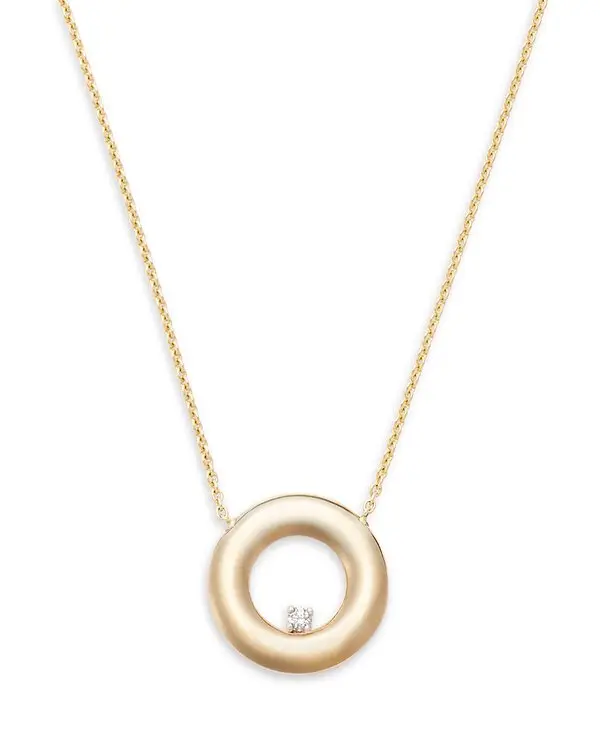 ALBERTO AMATI 14k Yellow Diamond Circle Pendant Necklace - Gold