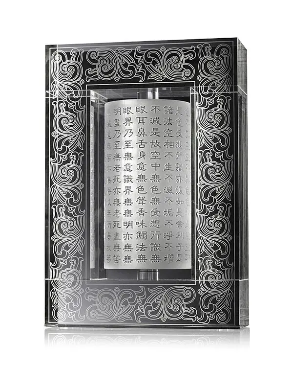 LIULI Living In Peace Crystal Prayer Wheel - Clear