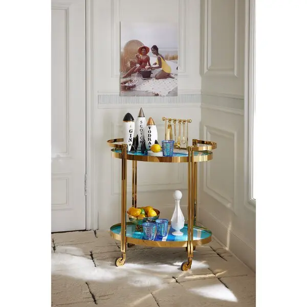 Jonathan Adler Ultramarine Bar Cart