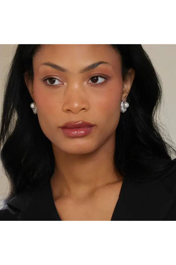 KENNETH JAY LANE Crystal And Pearl Clip Earrings