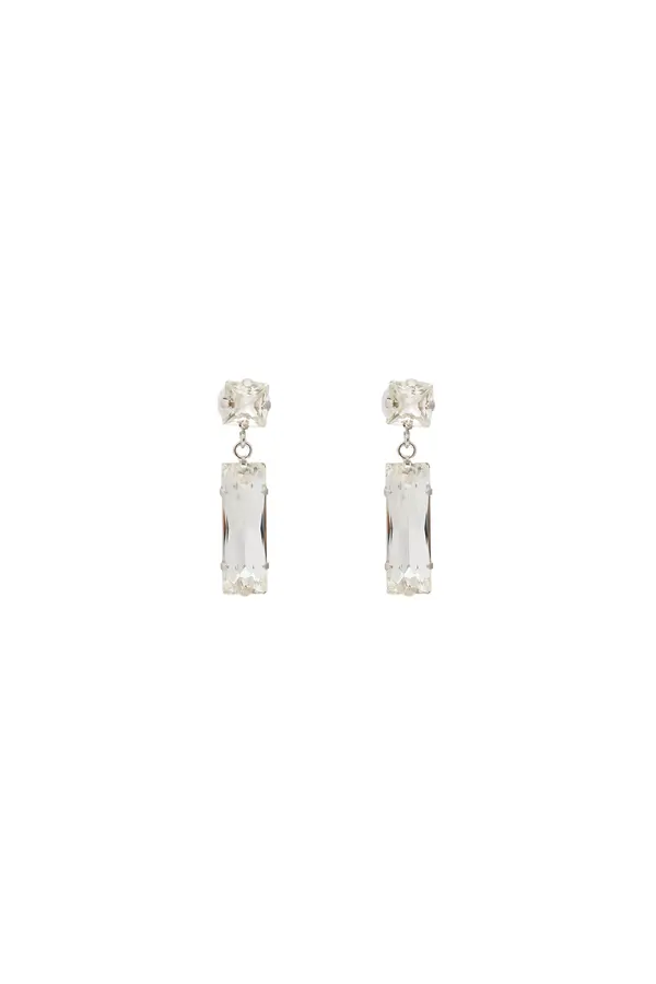 KENNETH JAY LANE Crystal Square Drop Earrings - Natural