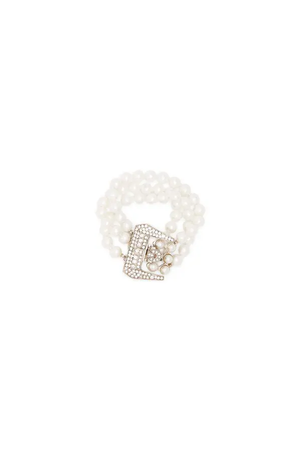 KENNETH JAY LANE Pearl & Rhodium Bracelet - White