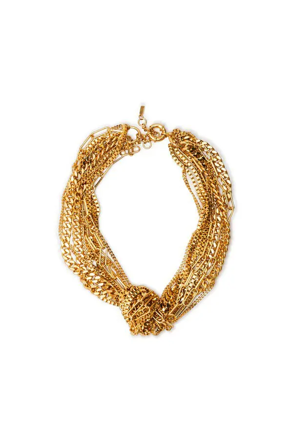 KENNETH JAY LANE Mixed Chain Necklace - Gold