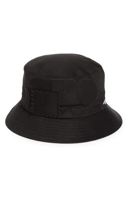 SACAI Black Cotton Bucket Hat Sacai Cotton Bucket Hat In Black - 30% Off | Editorialist main image 3
