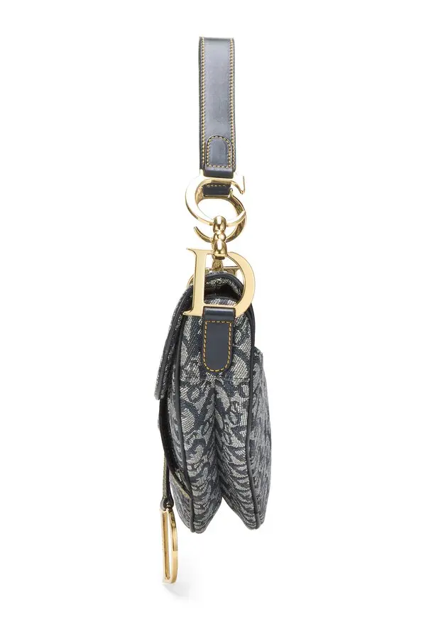 Dior Trotter Canvas Saddle Bag - Navy