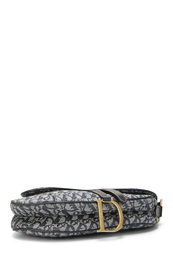 Dior Trotter Canvas Saddle Bag - Navy