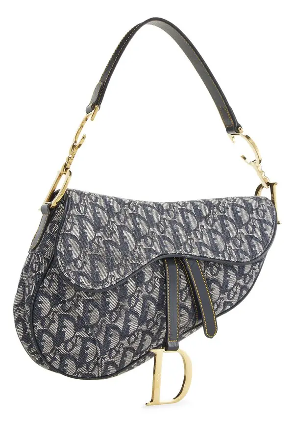 Dior Trotter Canvas Saddle Bag - Navy