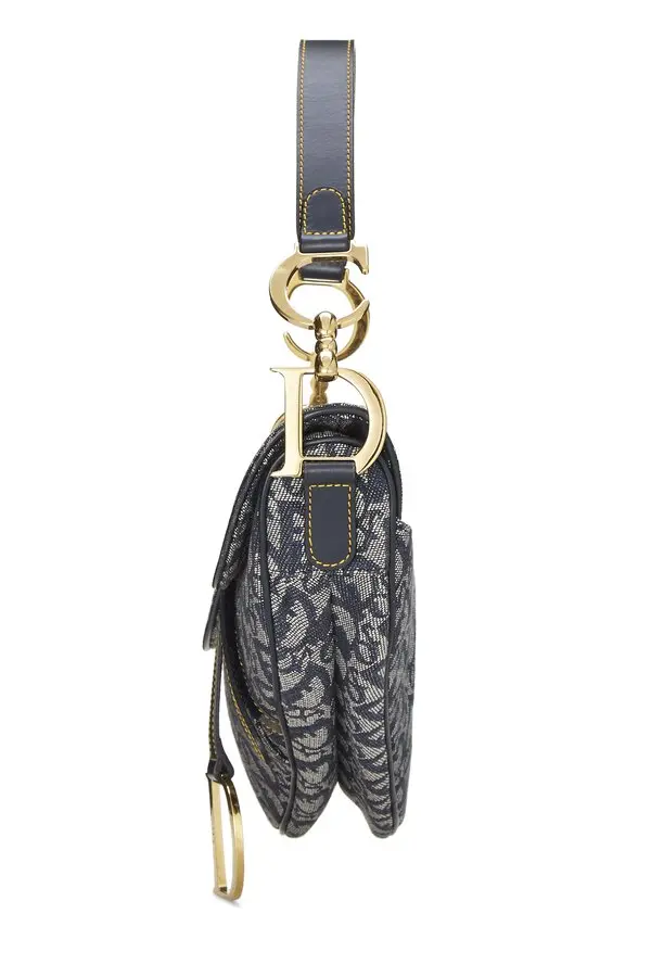 Dior Trotter Canvas Saddle Bag - Navy