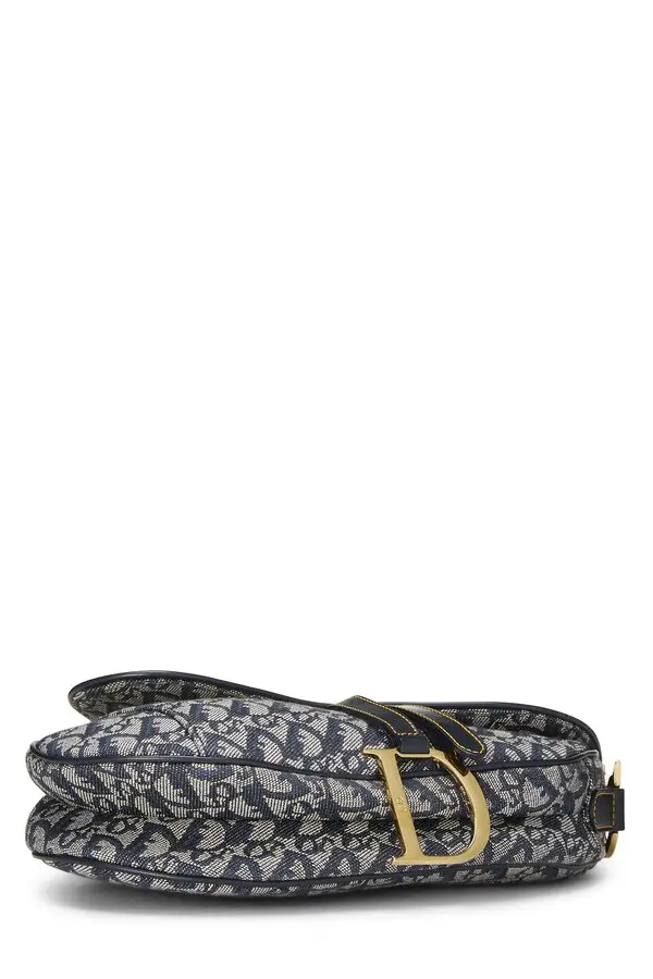 Dior Trotter Canvas Saddle Bag - Navy