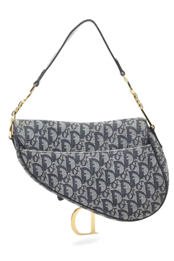 Dior Trotter Canvas Saddle Bag - Navy