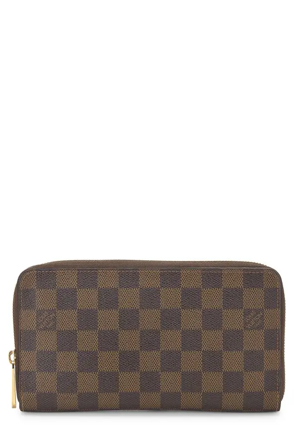 LOUIS VUITTON Damier Ebene Zippy Organizer - Brown