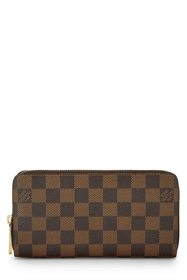 LOUIS VUITTON Damier Ebene Zippy Organizer - Brown