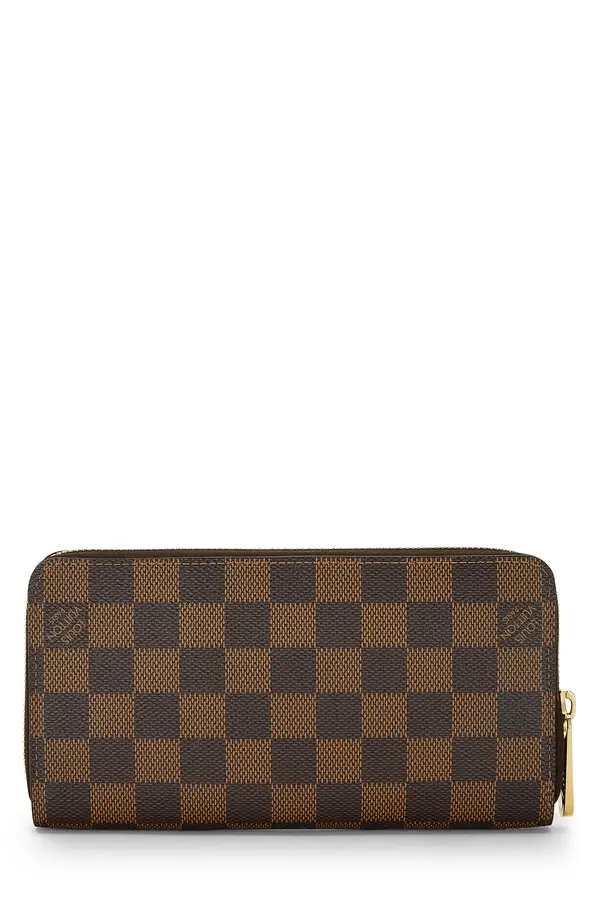 LOUIS VUITTON Damier Ebene Zippy Organizer - Brown