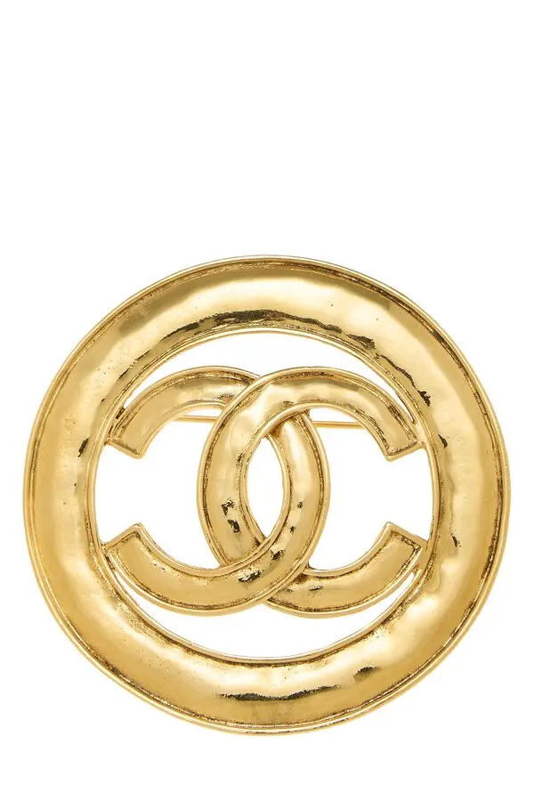 Chanel Cc Border Pin - Gold