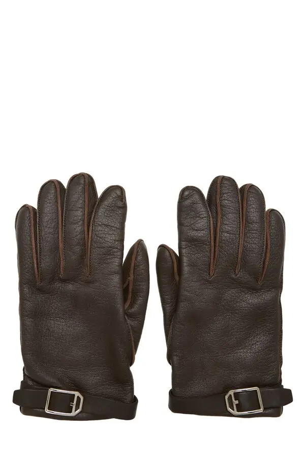 Hermès Lambskin Leather Gloves - Brown