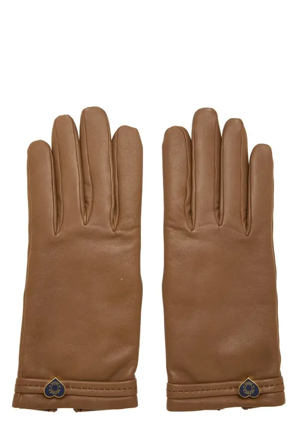 Hermès Lambskin Leather Gloves - Brown