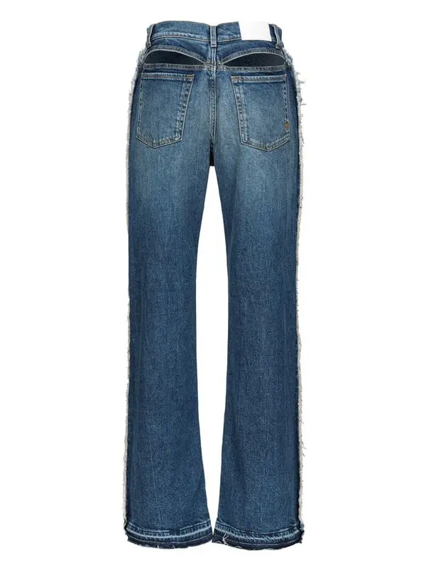 Pinko Frayed-trim Flared Jeans
