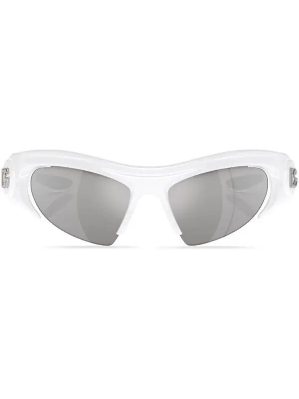 Dolce & Gabbana Shield-frame Tinted Sunglasses - White