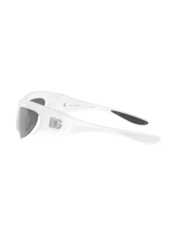 Dolce & Gabbana Shield-frame Tinted Sunglasses - White